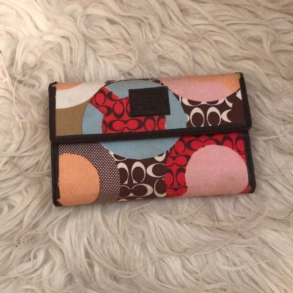 Coach | Bags | Coach Multi Color Wallet | Poshmark